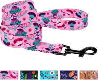China Floral Dog Harness Leash Nylon Pattern Flower Print Adjustable Long Lifespan for sale
