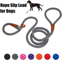 China No Pull Dog Training Leash Strong Heavy Duty Braided Rope For Medium Large Dogs for sale
