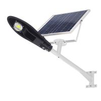 China 50W COB Solar Led Street Light IP65 Outdoor black Aluminum Housing 60w Solar Led Street Light for sale