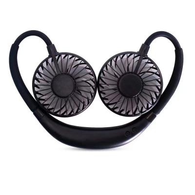 China Dual Wind 18650 Batteries 5V Portable Hanging Neck Fan for sale
