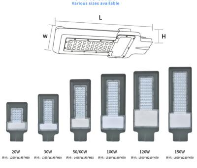 China AC85V IP65 50W 100W 80lm/W Outdoor Led Street Lights for sale