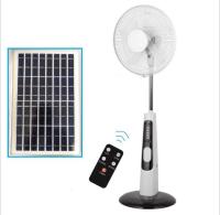 China Floor Stand 5Ah Battery 32 SMD Electric Pedestal Fan AC DC SAA for sale