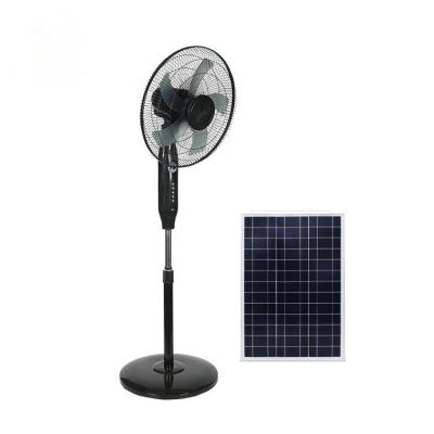 China Black 16in 24000mah Remote Control Pedestal Fan Copper Motor for sale