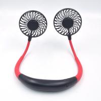 China Sports Foldable Led Light Rechargeable Neckband Fan 3hr Charging for sale