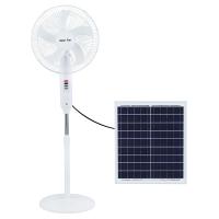 China 3 Speed 12VDC Li Battery Pedestal Solar Fan 16in Metal SAA for sale