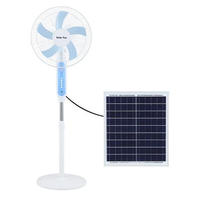 China 22w 1070rpm Solar Pedestal Fan Lithium Battery Polysilicon Panel for sale