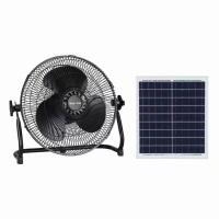 China 12W Rechargeable Portable Solar Floor Fan 12in 3 Wind Speed for sale