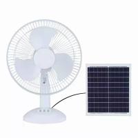China 12000mAh 12W Portable Solar Fan 42cm Width Solar Charging for sale