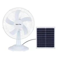 China 12000mAh Polysilicon Solar Pedestal Fan USB SAA 12v Dc Solar Fan for sale