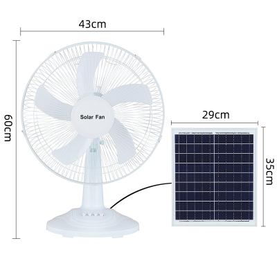 China 6h Charging Polysilicon Solar Electric Pedestal Fan 15W Solar Pedestal Fan for sale
