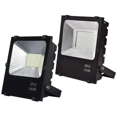 China 3000K 4000K Smd Waterproof LED Flood Lights Black Aluminum Housing for sale