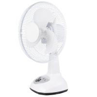China PP Material 12inch Solar Rechargeable Fan 18W With USB Port Battery for sale