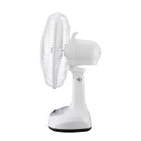 China SMD Light 12 Inch Rechargeable Table Fan 2 Speed DC Copper Motor for sale