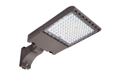 China DLC ETL LED Parking Lot Pole Lights 100W IP65 Waterproof Slip Fitter for sale