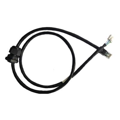 China RJ45 Crystal Head Industrial Wire Harness Assembly CAT5E Black 790mm for sale