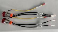 China Custom RV 1.5MM2 Emergency Stop Switch Button Cable Harness 90 Degree Bend for sale