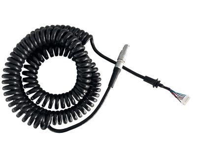 China 5C*24AWG Spring 6 Core Metal Aviation Connector Industrial Wiring Harness 7PIN Plastic Case for sale