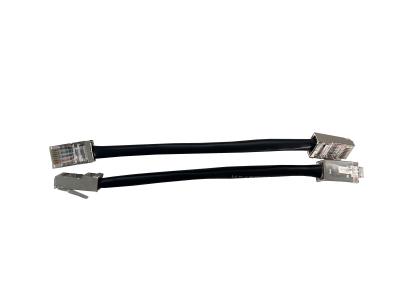 China Directly Connects To Super CAT5E FTP Shielded Black Industrial Network Cable RJ45 150mm for sale