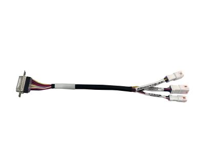 China UL1007 24AWG DB26 Electronic Harness Three Rows Rivet End Driver Plate Black 200MM for sale