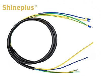 China Insulated High Temperature Resistant Radiation Proof Motor Power Supply Harness 4*2.5mm2 Black 1500mm for sale