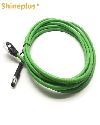 China M8 To RJ45 Servo Coding Ethernet Industrial Towchain Network Cable Type D 4-Core for sale