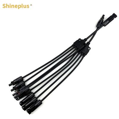 China MC4 Five Way Connector 4 To 1 Solar Confluence Connector Four Sink A Y Branch Photovoltaic Connector for sale