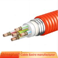 China Mineral Insulated Fireproof Cable With Strong Flame Retardancy And High Temperature Resistance 3+2 Core Copper Cable for sale
