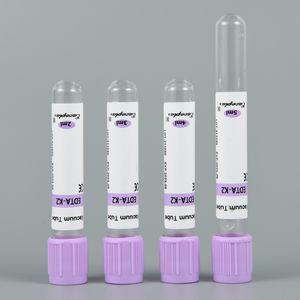 China EDTA K2 K3 Vacuum Blood Collection Tubes 2ml-10ml Capacity with Purple Cap for Clinical Hematology Testing for sale
