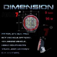China Led Work Light JALN7 96W 9Inchs Car Driving Lights Fog Light Off Road Lamp Car Boat Truck SUV JEEP ATV Led Light for sale