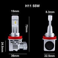 China Car LED Headlight H11 H7 55W H4 60/55W Original Bulb Fog Lamp 18000LM H1 9005 9006 HB3 HB4 12V Truck Lights 24V for sale