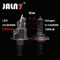 China JALN7 Car Led Headlight H4 60/55W 12000LM 6500K High Beam Low Beam Bulb 12V White Motorcycle Head Lamp for sale