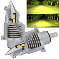 China Car H4 LED Headlight 3000K Yellow Golden Lamp 60/55W 12V Motorcycle Bulb High Beam Low Beam for sale