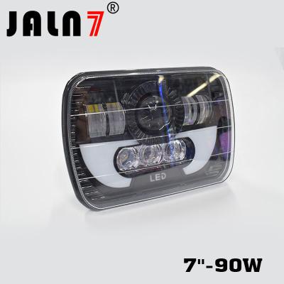 China Led Work Light JALN7 7Inchs 90W Car Driving Lights Fog Light Off Road Lamp Car Boat Truck SUV JEEP ATV Led Light for sale