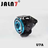 China Motorcycle Headlight Led JALN7 U7A 15W Fog Driving Running Light with Angel Eyes Lights Ring Front Strobe Flashing for sale