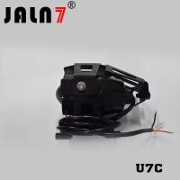 China Motorcycle Headlight Led JALN7 U7C 15W Fog Driving Running Light with Angel Eyes Lights Ring Front Strobe Flashing for sale