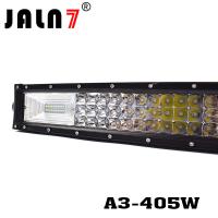 China LED Light Bar JALN7 405W 3Rows Combo Beam LED Driving Lamp Super Bright Off Road Lights LED Work Light Boat Jeep for sale