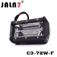 China LED Light Bar JALN7 72W 3Rows Flood LED Driving Lamp Super Bright Off Road Lights LED Work Light Boat Jeep for sale