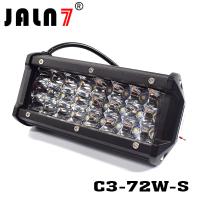 China LED Light Bar JALN7 72W 3Rows Spot LED Driving Lamp Super Bright Off Road Lights LED Work Light Boat Jeep for sale