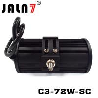 China LED Light Bar JALN7 72W 3Rows 2 Colors LED Driving Lamp Super Bright Off Road Lights LED Work Light Boat Jeep for sale
