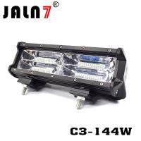 China LED Light Bar JALN7 144W 3Rows Flood Beam LED Driving Lamp Super Bright Off Road Lights LED Work Light Boat Jeep for sale