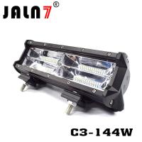China LED Light Bar JALN7 144W 3Rows Flood Beam LED Driving Lamp Super Bright Off Road Lights LED Work Light Boat Jeep for sale