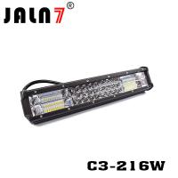 China LED Light Bar JALN7 216W 3Rows Combo Beam LED Driving Lamp Super Bright Off Road Lights LED Work Light Boat Jeep for sale