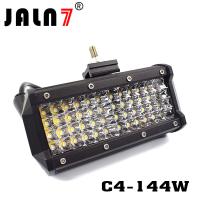 China LED Light Bar JALN7 144W 4Rows Combo Beam LED Driving Lamp Super Bright Off Road Lights LED Work Light Boat Jeep for sale