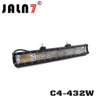 China LED Light Bar JALN7 432W 4Rows Combo Beam LED Driving Lamp Super Bright Off Road Lights LED Work Light Boat Jeep for sale