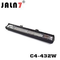 China LED Light Bar JALN7 432W 4Rows Combo Beam LED Driving Lamp Super Bright Off Road Lights LED Work Light Boat Jeep for sale
