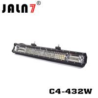China LED Light Bar JALN7 432W 4Rows Combo Beam LED Driving Lamp Super Bright Off Road Lights LED Work Light Boat Jeep for sale