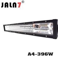 China LED Light Bar JALN7 396W 4Rows Combo Beam LED Driving Lamp Super Bright Off Road Lights LED Work Light Boat Jeep for sale