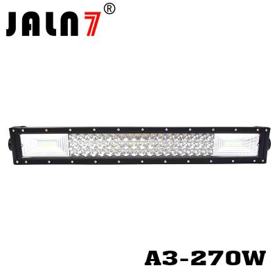 China LED Light Bar JALN7 270W 3Rows Combo Beam LED Driving Lamp Super Bright Off Road Lights LED Work Light Boat Jeep for sale