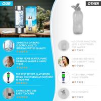 China Rechargeable Portable Glass Hydrogen Water Generator Bottle with 420-450ML Capacity for sale
