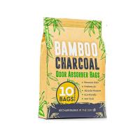 China OEM LOGO Activated Bamboo Charcoal Air Purifying Bag Odor Absorber 10x100g with Hooks for sale